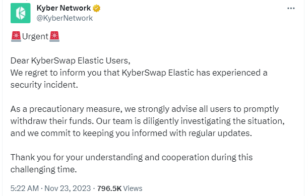 KyberSwap Exploited Loses $45M in a Multi-Chain Exploit – ImmuneBytes